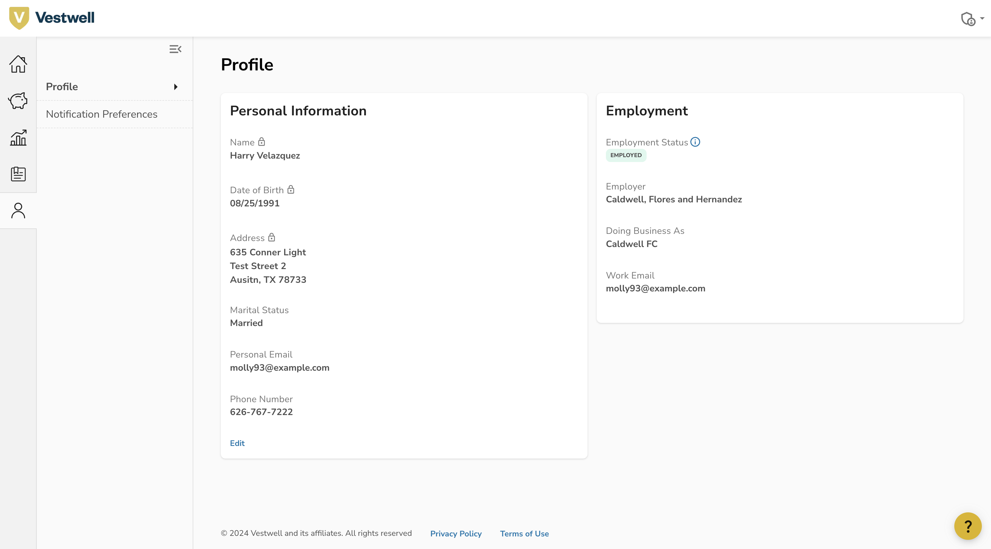 My Profile Section – JPMorgan Everyday 401K